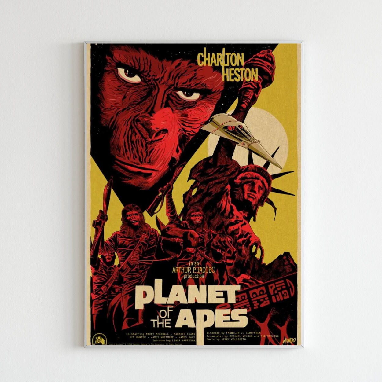 Planet of the Apes Retro Poster, Apes Wall Art, Sci-fi Film Vintage ...