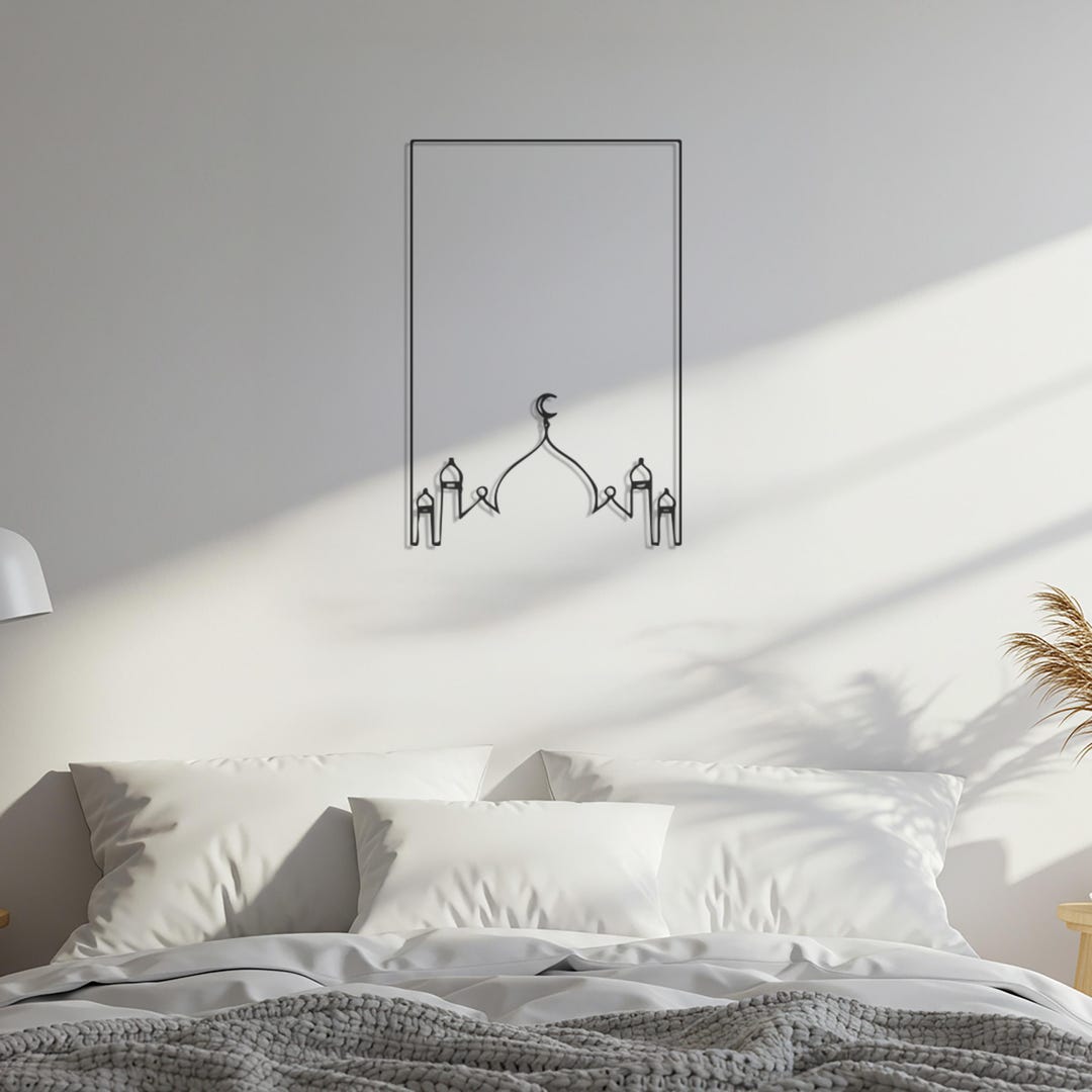 Islamic Mosque Metal Wall Art, Abstract Mosque Sculpture, Geometric ...