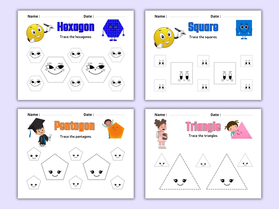 Tracing Shapes, Fine Motor Skills, Prewriting Skills, Preschool ...