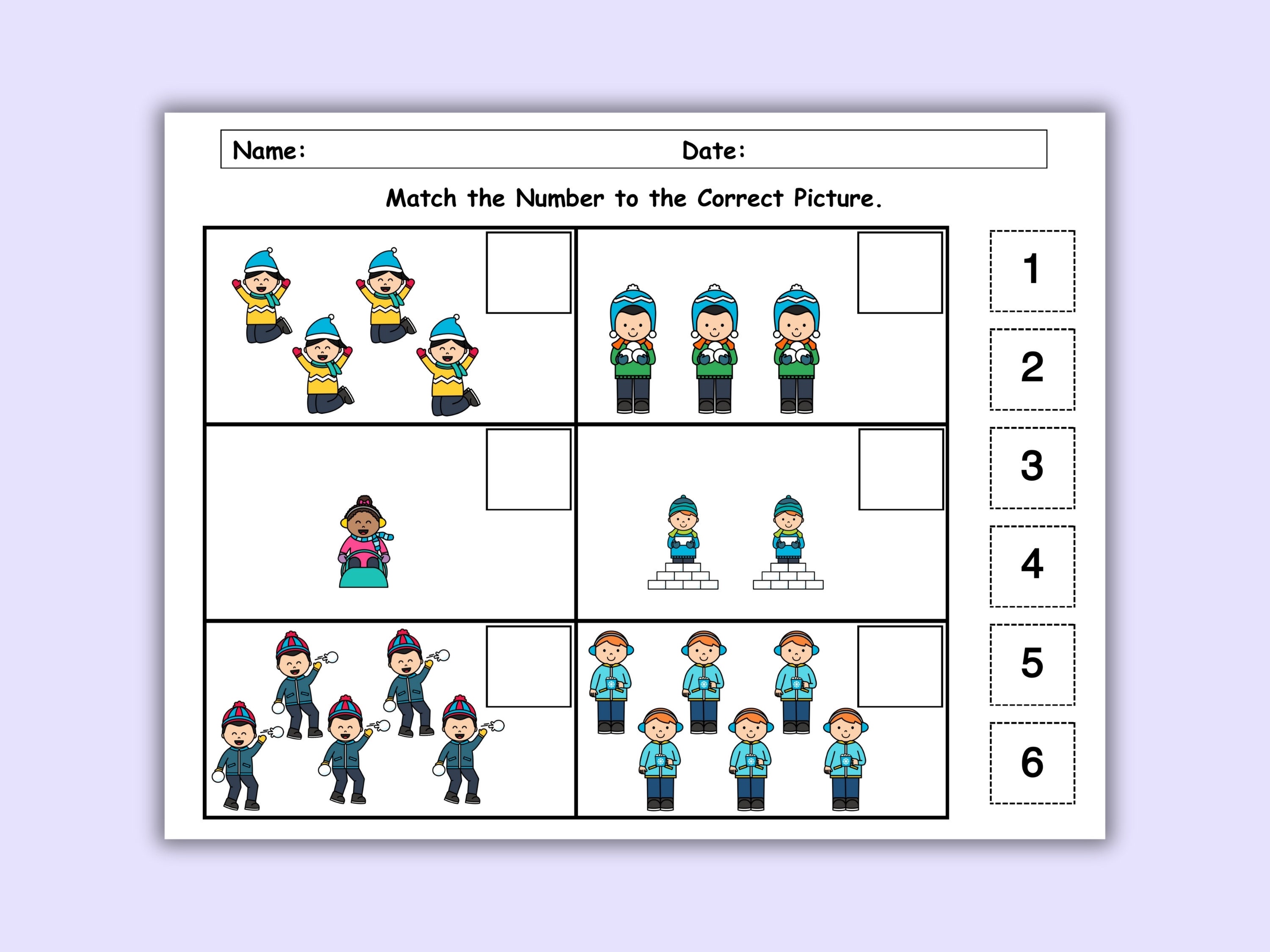 Math Winter Clipart Addition, Counting Worksheets, Preschool Activities ...