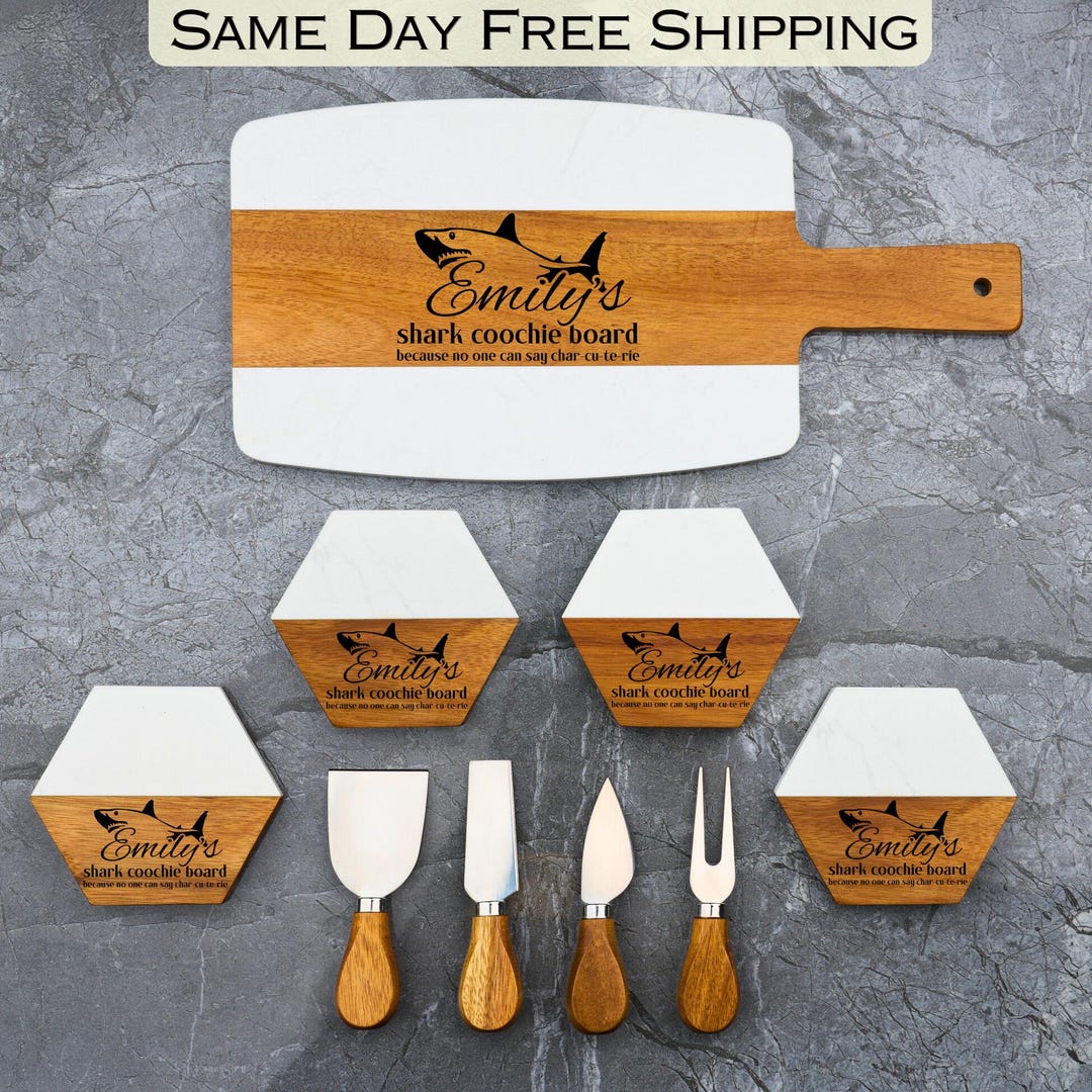 Shark Coochie Board, Custom Cheese Board, Charcuterie Board ...
