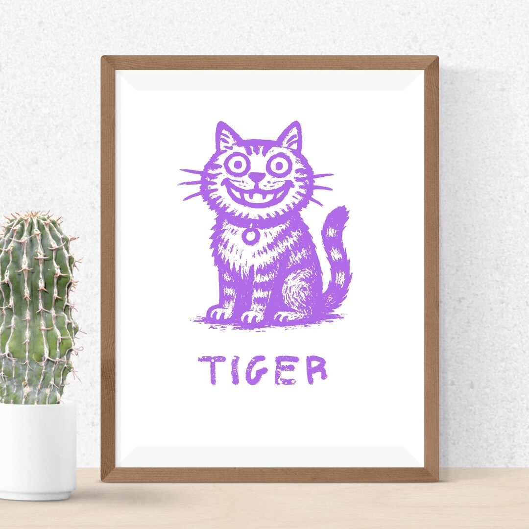 Custom Bad Cat Portrait, Funny Pet Drawing, Cat Lover Gift, Dog ...
