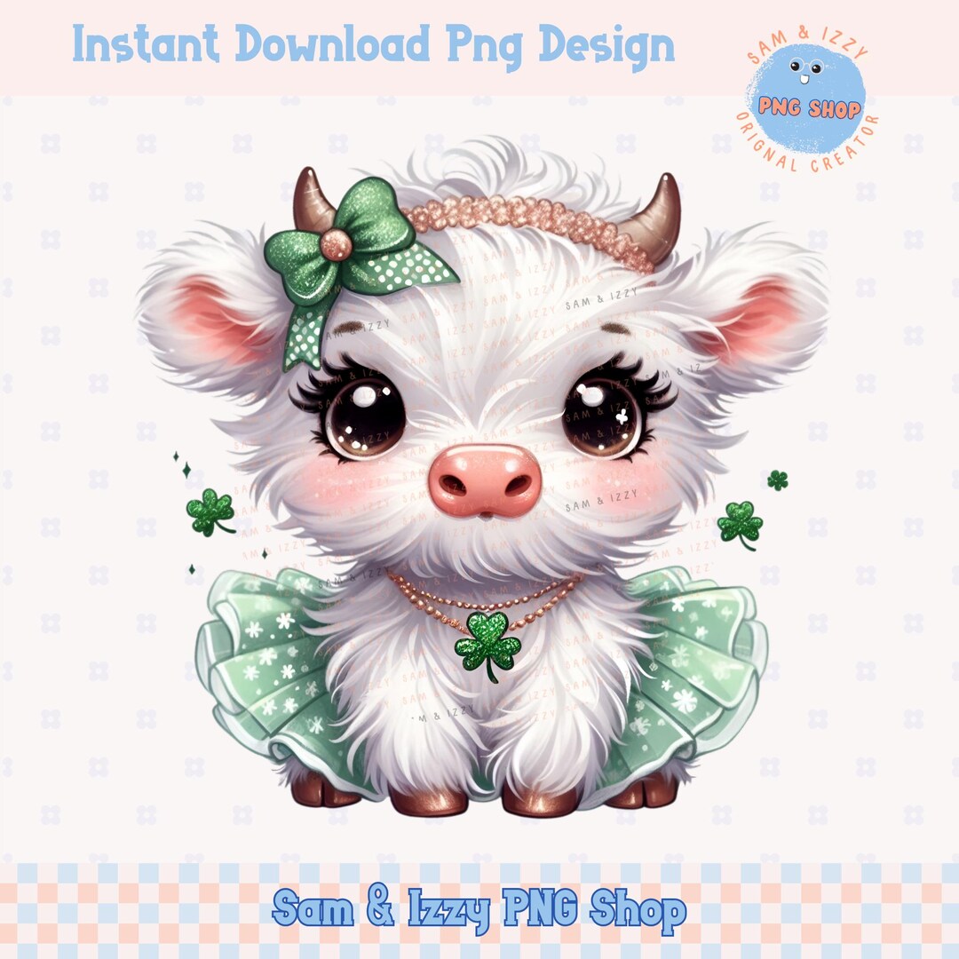 St Patricks Day Png, Highland Cow, Irish Png, Cute St Patricks Day ...