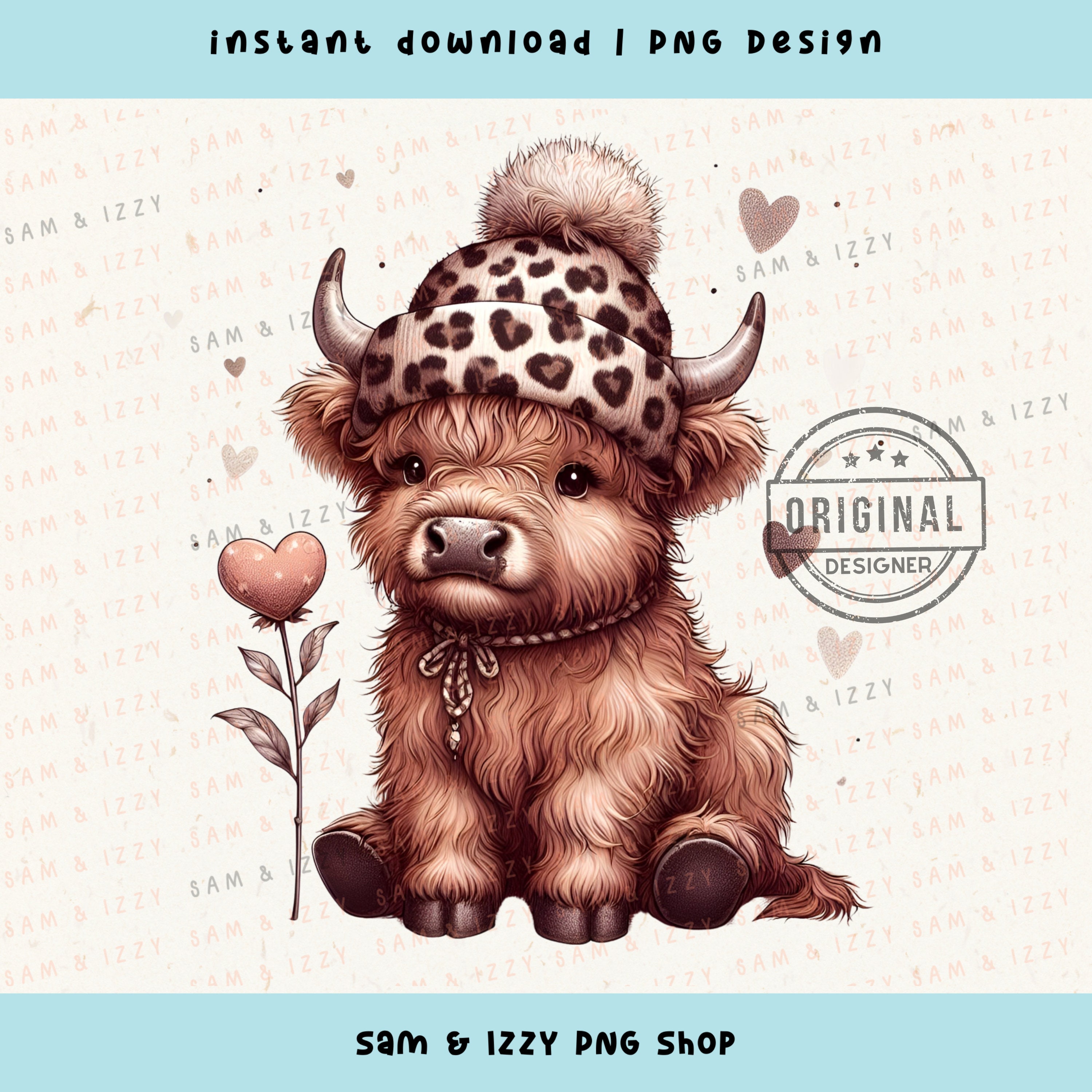 Heifer Valentine Png, Highland Cow Valentine Png, Valentine Day Western ...