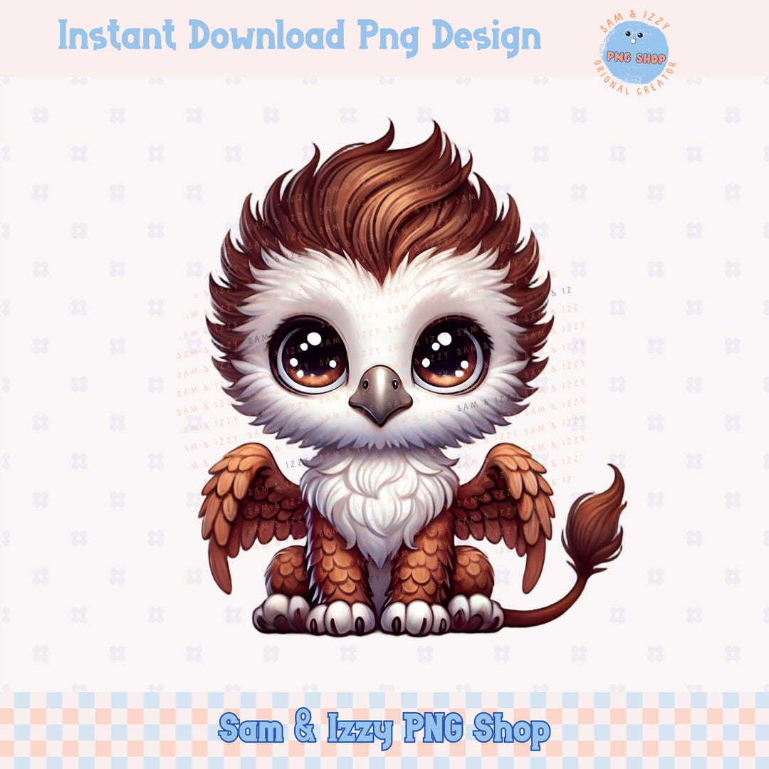 Cute Griffin Mythical Creature Png Sublimation Design, Griffin Clipart ...