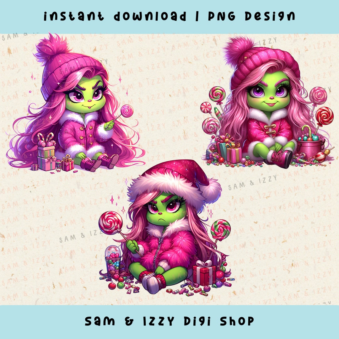 Girl Grinch Png, Girl Grinch Bundle, Grinch Girls, Grinch Girl Baby ...