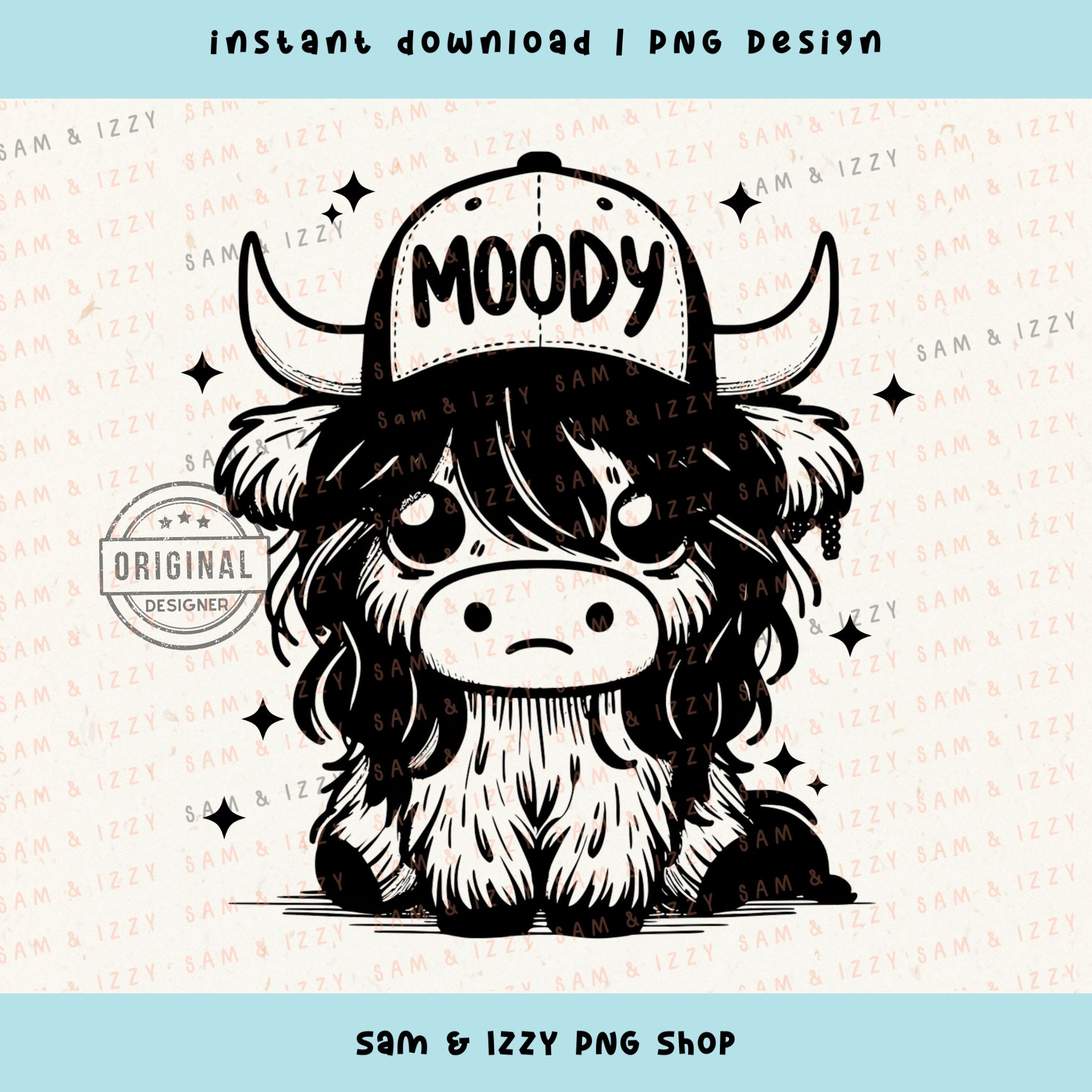 Moody Png, Highland Cow Bundle, Western Cow Png, Cow Sublimation, Cute ...