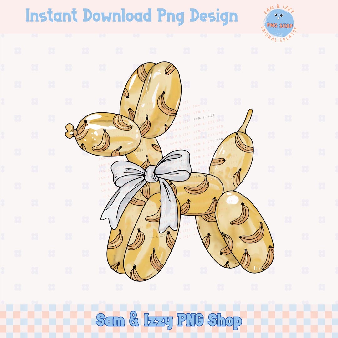Cute Retro Fruit Coquette Balloon Dog Png Sublimation Design Kids ...