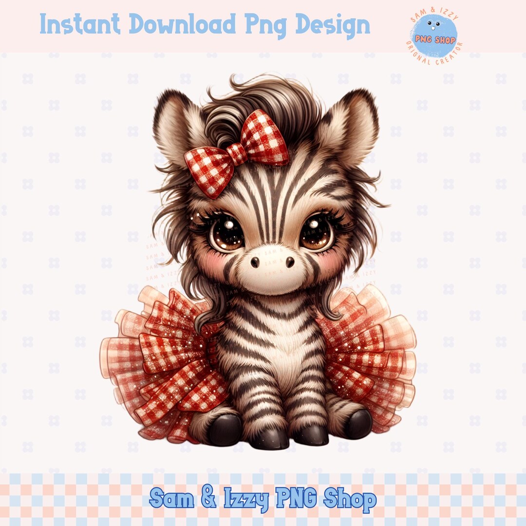 Cute Spring Tutu Zebra Png, Safari Spring Decor Sublimation Design ...
