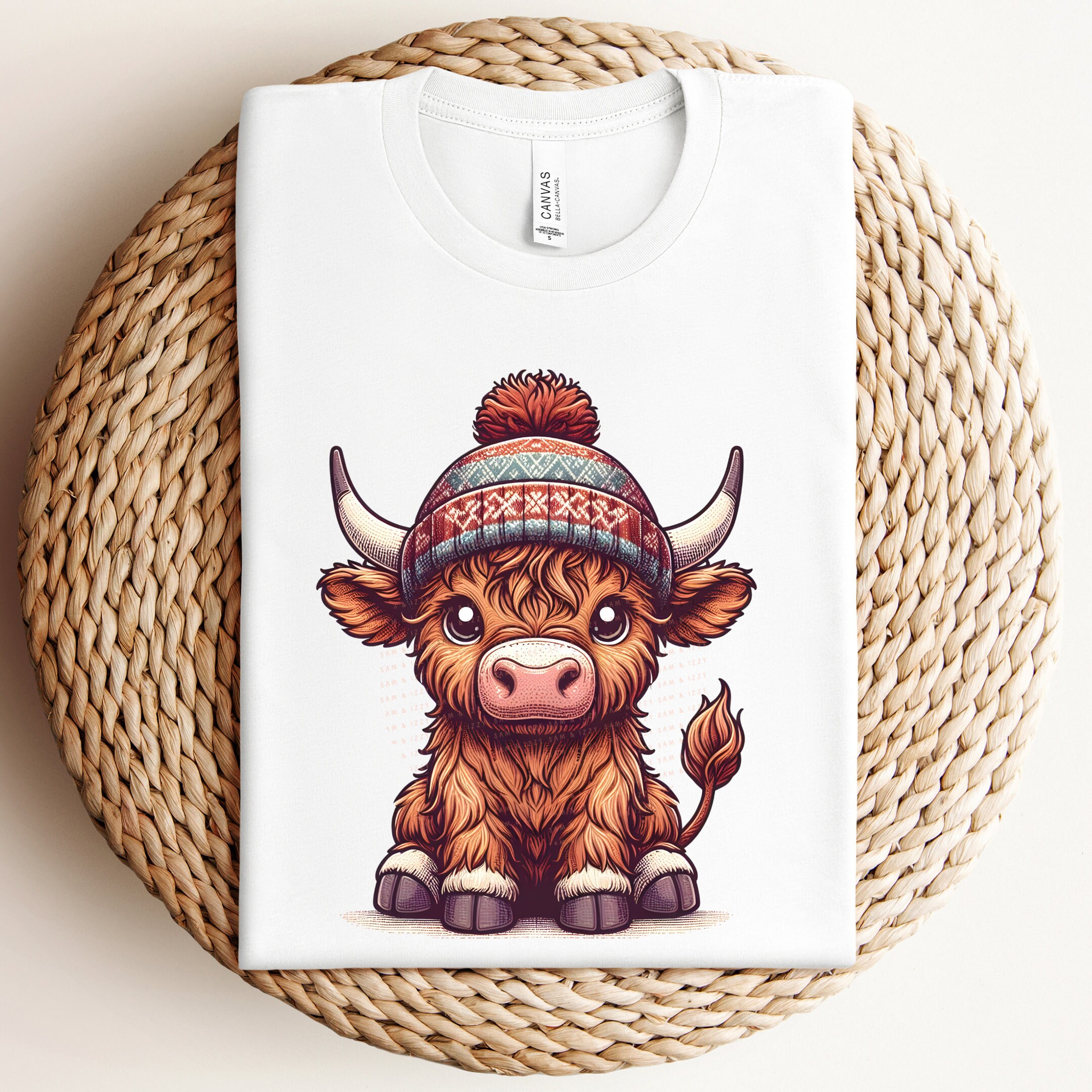 Highland Cow Png, Highland Cow Design, Faux Embroidery, Cow Bundle ...