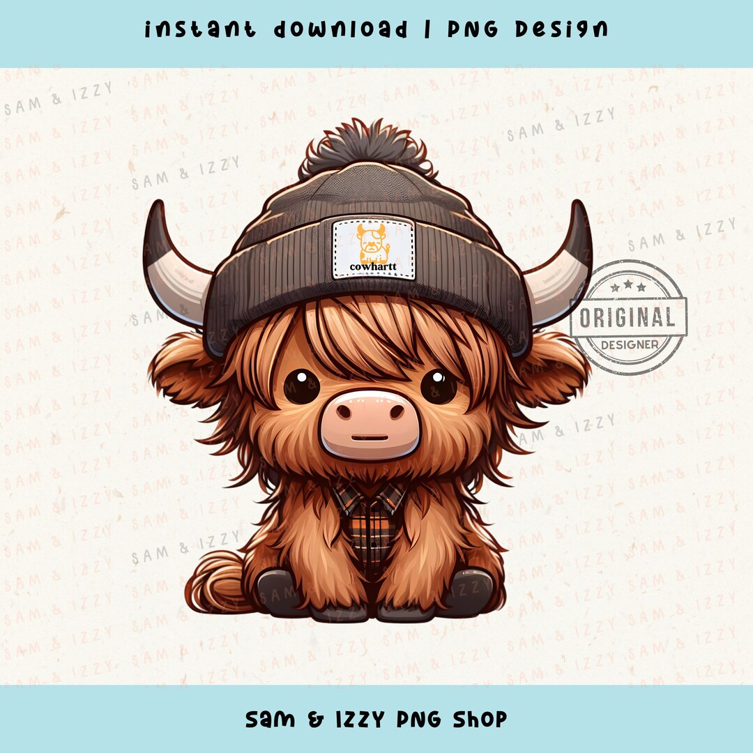 Highland Cow Png, Highland Cow Design, Cow Printable, Western Png, Cow ...