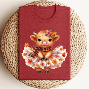 Fall Highland Cow, Fall Shirt, Highland Cow Png, Highland Cow Design ...