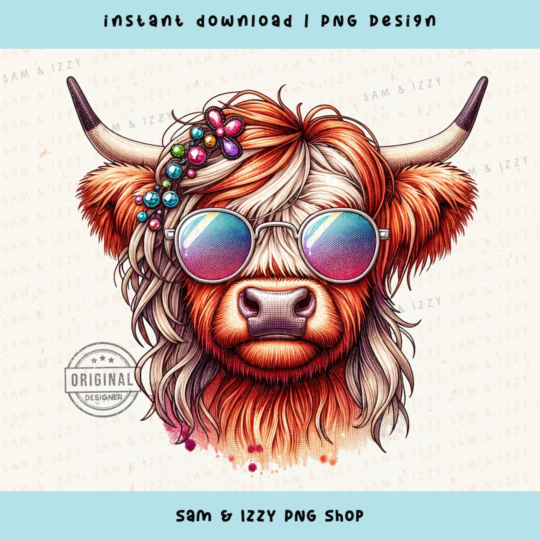 Highland Cow Png, Highland Cow Design, Western Designs, Cow Bundle ...