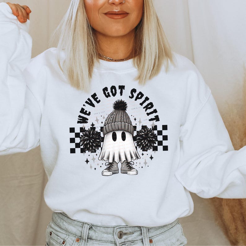 We've Got Spirit Png, Cute Cheer Ghost, Sports Cheer Mom Graphics ...