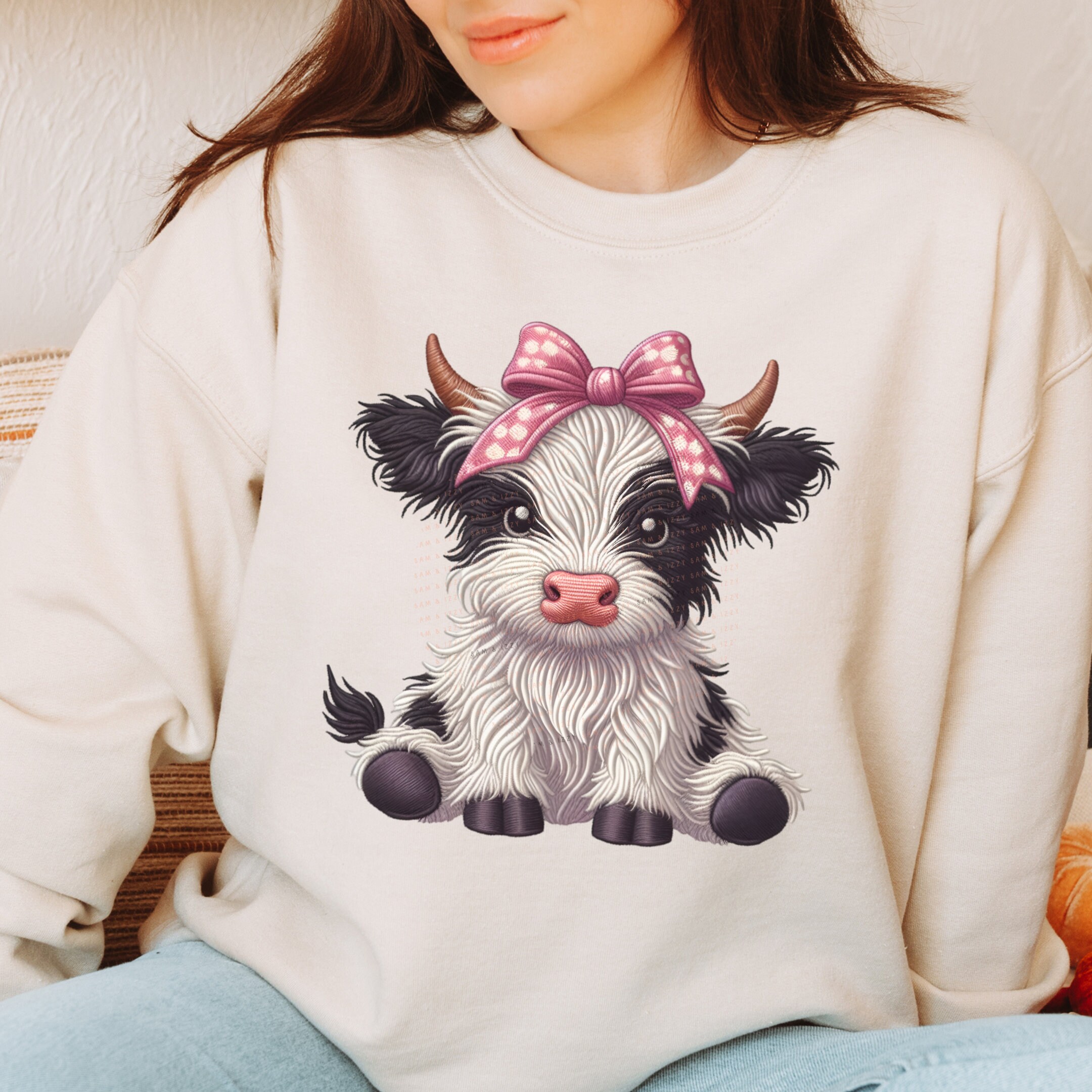 Highland Cow Png, Highland Cow Design, Cow Designs, Faux Embroidery ...