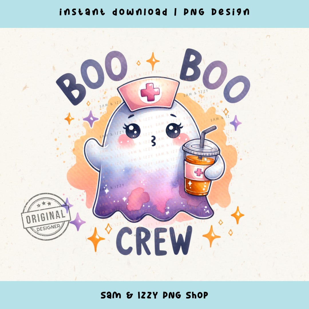 Boo Boo Crew Png, Nurse Appreciation Week Clipart, Cute Ghost Nurse ...