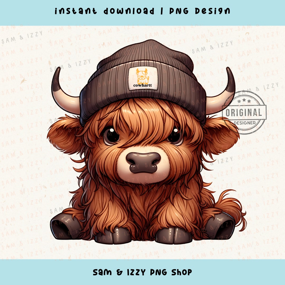 Highland Cow Png, Highland Cow Design, Cow Designs, Western Png, Cow ...