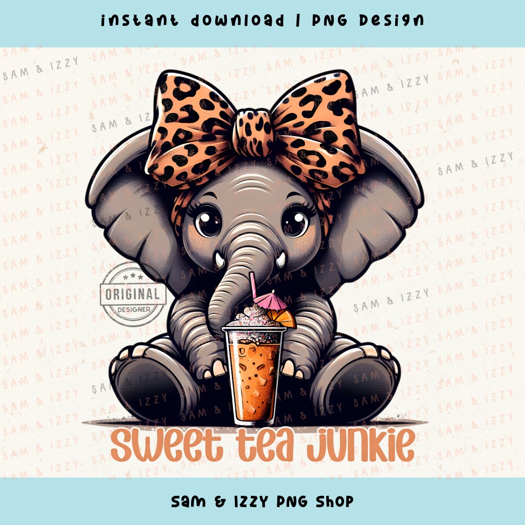 Sweet Tea Junkie, Elephant Png, Cute Elephant Png, Elephant Graphics ...