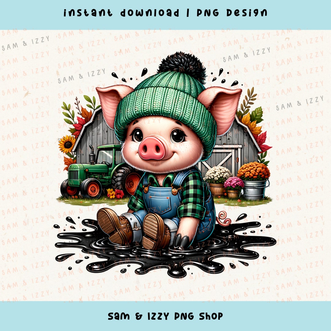 Baby Pig Png, Cute Pig Png, Farm Animals, Farm Sublimation, Animals ...