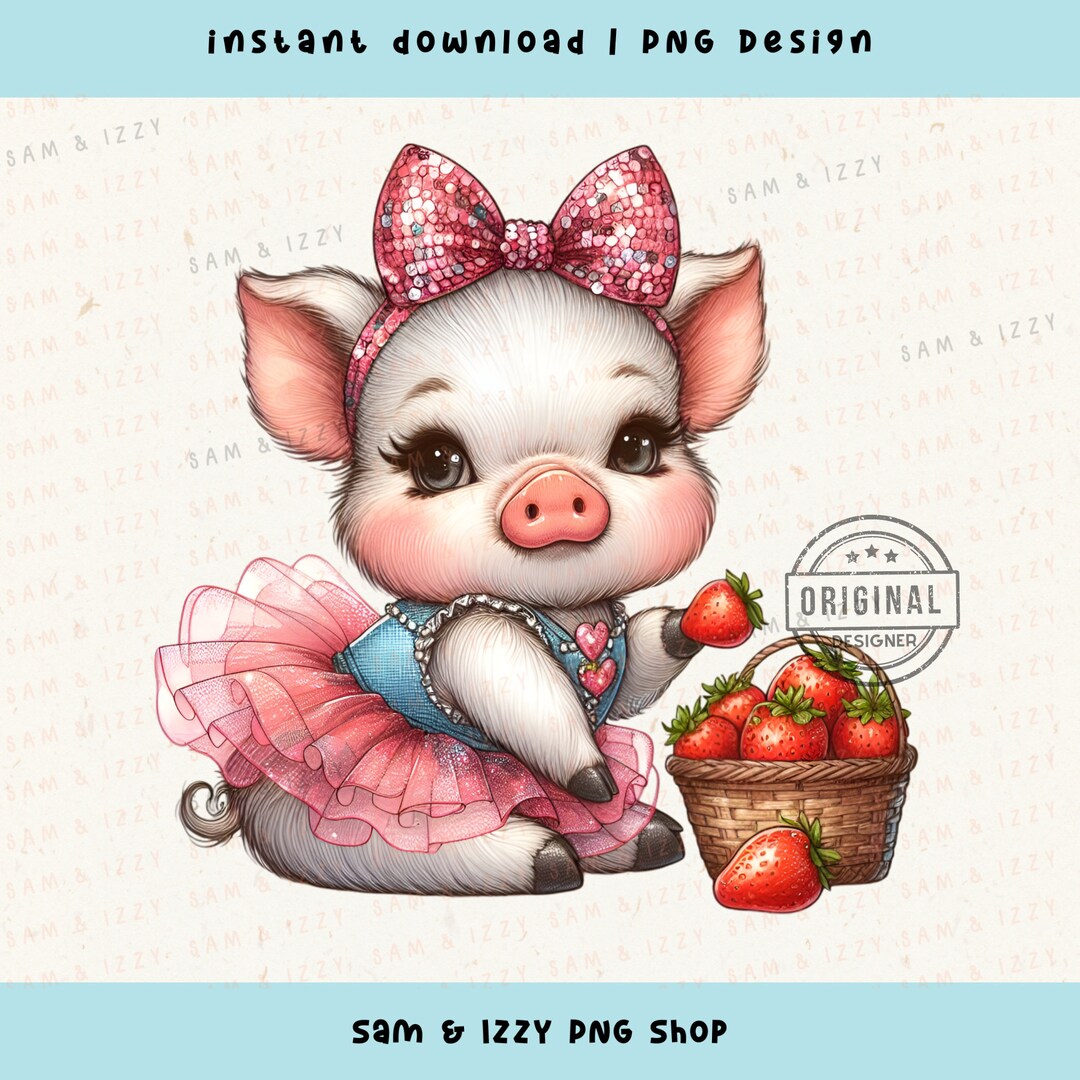 Baby Pig Png, Cute Pig Png, Farm Animals, Farm Sublimation, Animals ...