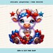 Fourth of July Png, Patriotic Cow, American Cow, Western Cow, Highland ...