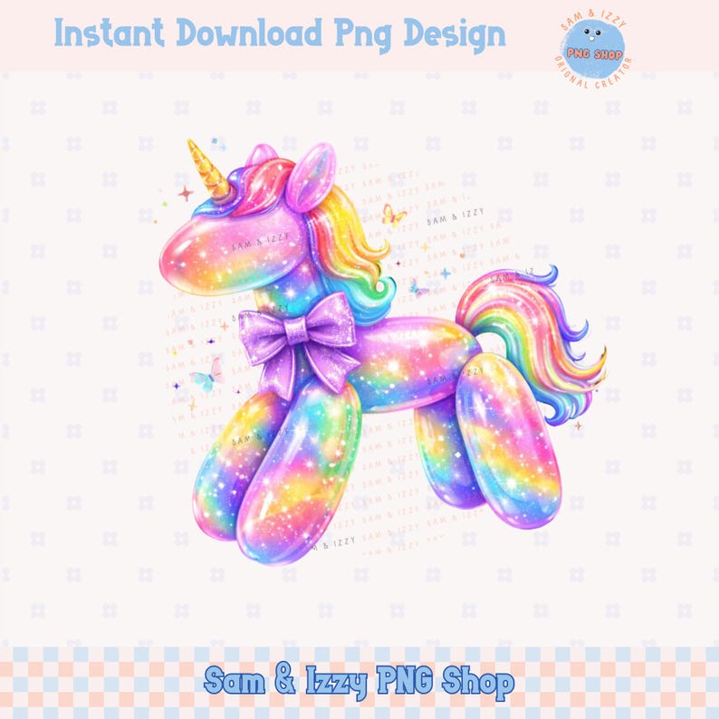 Rainbow Unicorn Balloon PNG, Magical Unicorn Clipart, Cute Girly ...