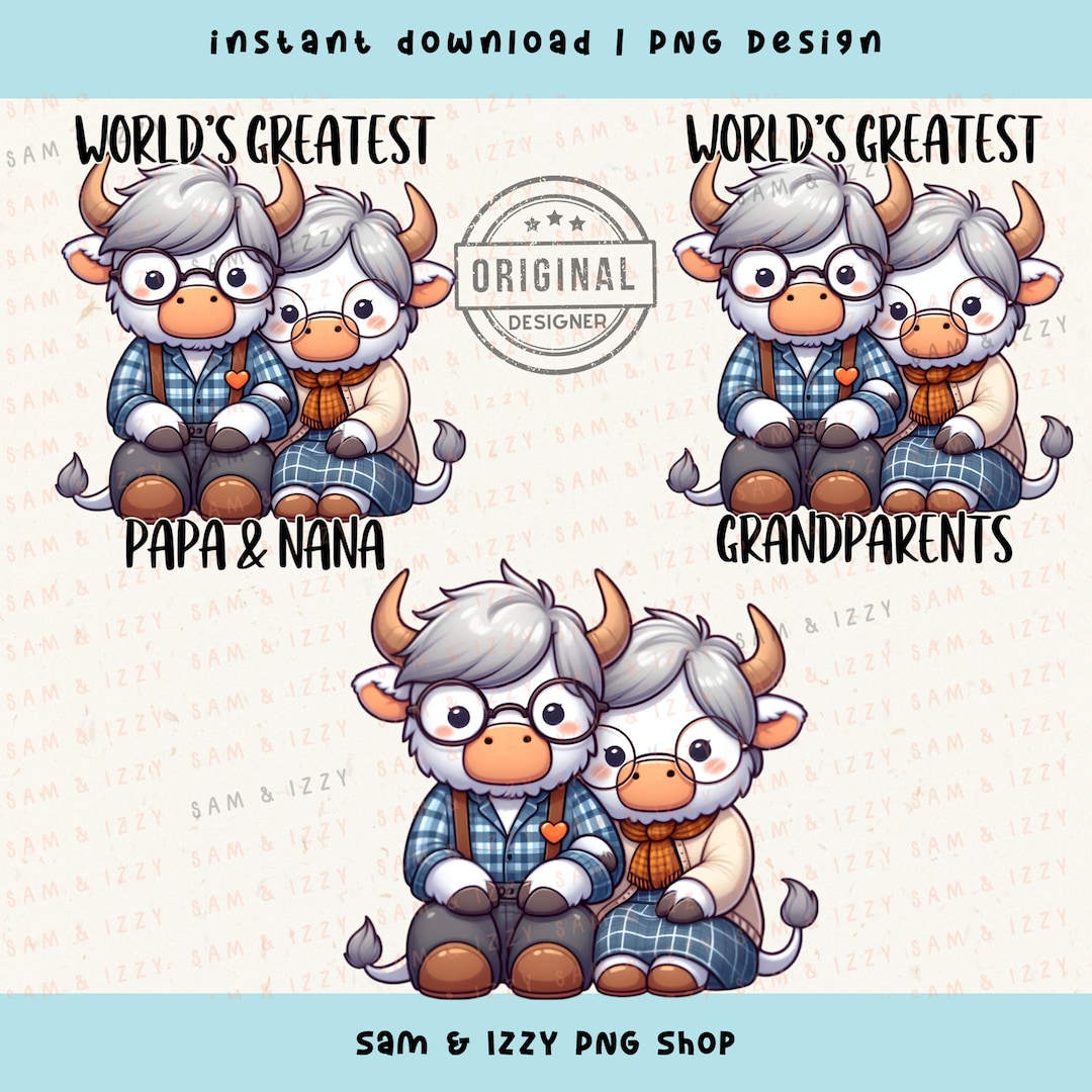 Grandma and Grandpa Png, Grandparent's Day Bundle, Grandma, Grandpa ...