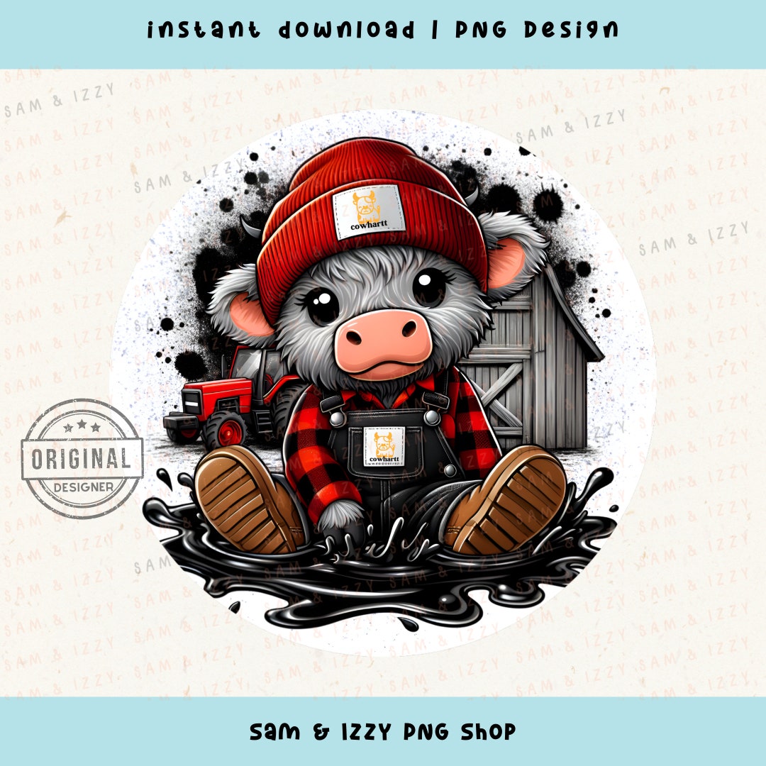 Car Coaster Png, Cow Car Coaster, Highland Cow Png, Highland Cow Design ...
