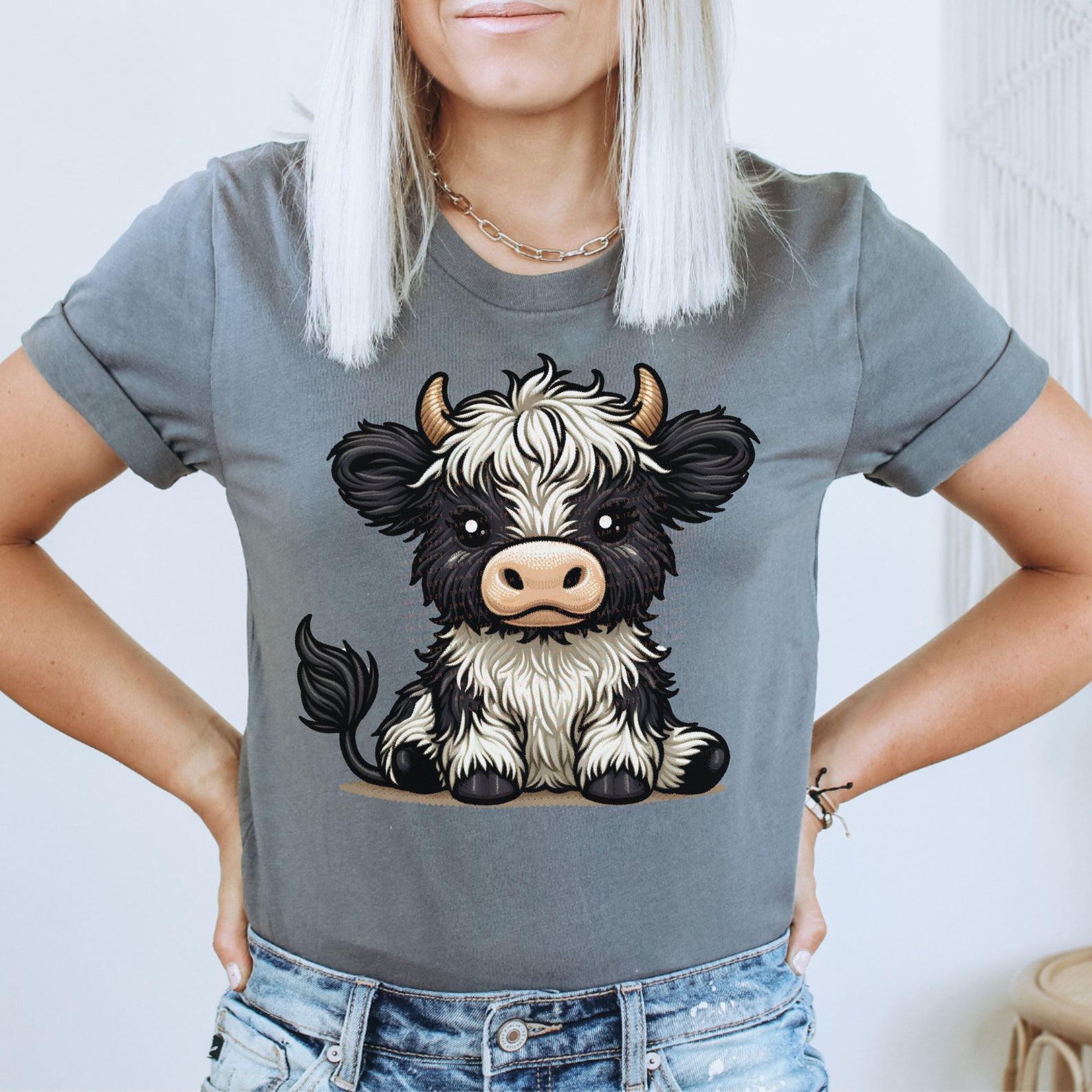 Highland Cow Png, Highland Cow Design, Cow Designs, Faux Embroidery ...