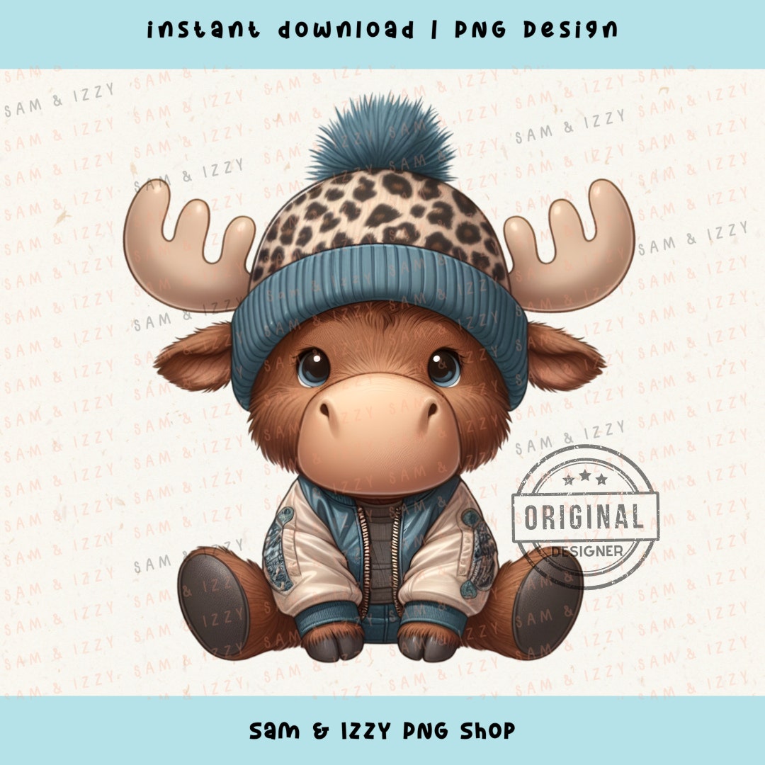 Cute Moose, Moose Png, Moose Clipart, Moose Sublimation, Kids Tshirt ...