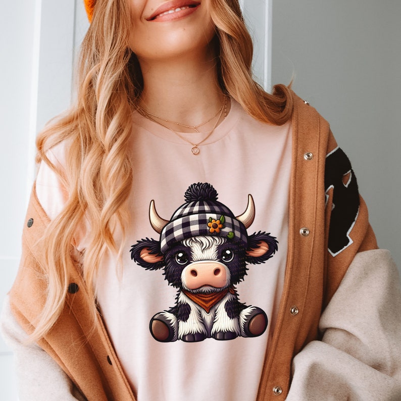 Highland Cow Png, Highland Cow Design, Carhartt Cow, Faux Embroidery ...