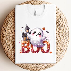 Spooky Cute Ghost Png, Glitter Boo Halloween Image, Adorable Sequin Ghost, Cute Halloween ...