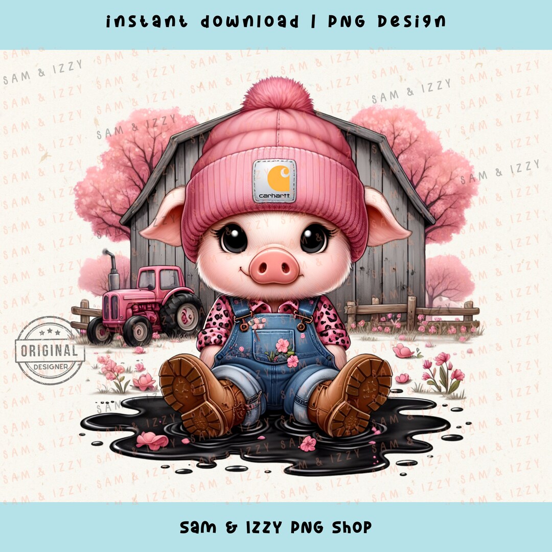 Baby Pig Png, Cute Pig Png, Farm Animals, Farm Sublimation, Animals ...