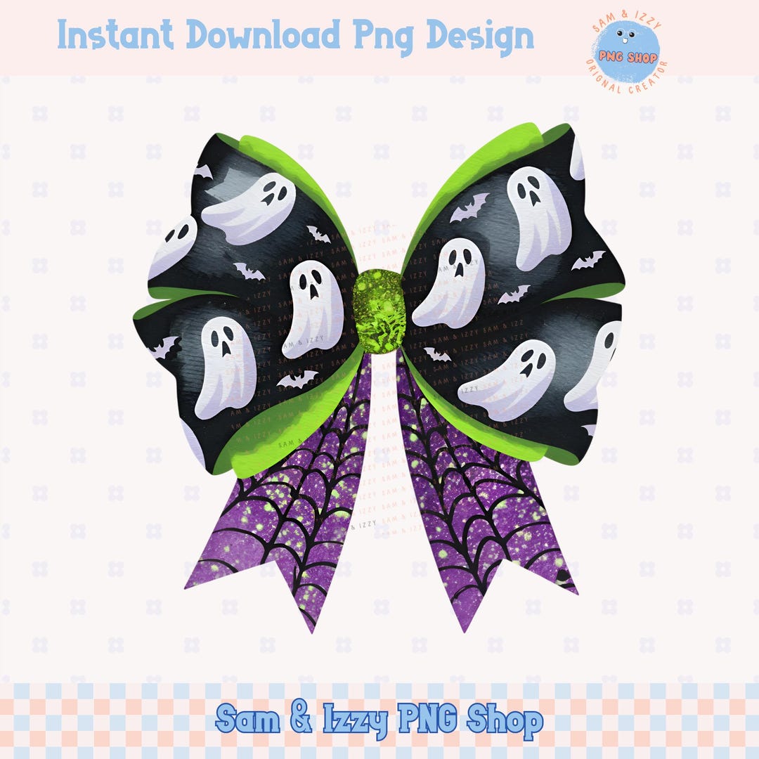 Ghost Bow PNG, Halloween Bow Sublimation, Cute Spooky Clipart, Bougie ...