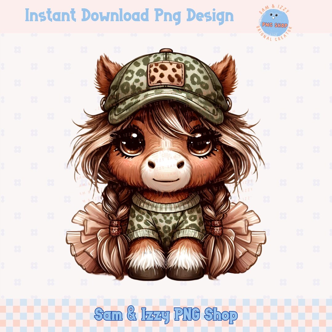 Cute Leopard Print Tutu Horse Png, Farm Animal Sublimation Design ...