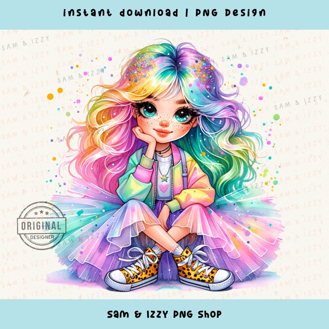 Bougie Girl Png, Rainbow Girl Png, Girls Tshirt Designs, Cute Girl Png ...