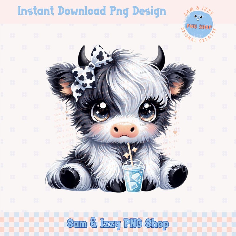 Sparkle Highland Cow Dtf - Etsy