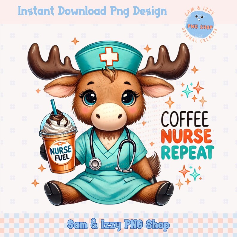 Coffee Nurse Repeat Png, Nurse Appreciation Clipart, Nurse Sublimation ...
