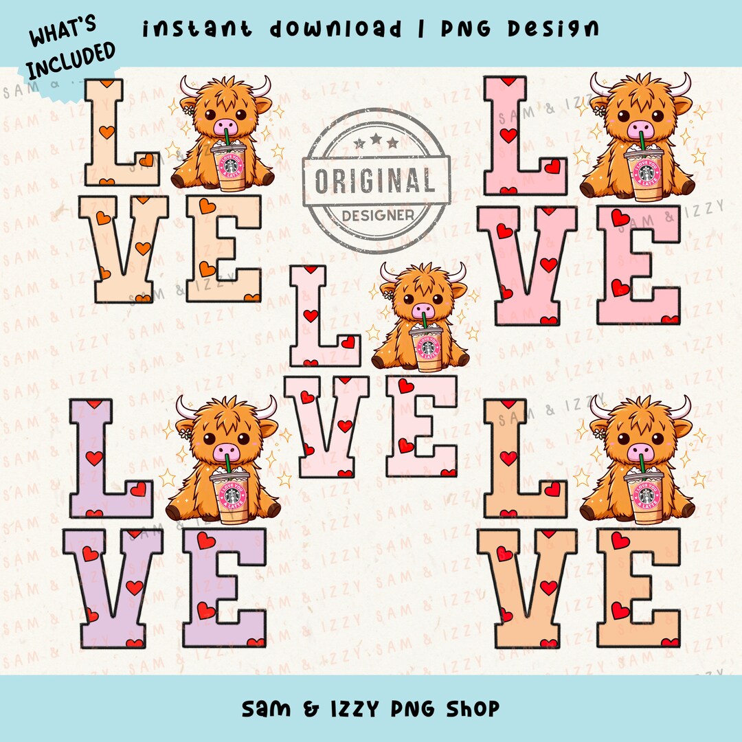 Heifer Valentine Png, Highland Cow Valentine Png, Valentine Day Western ...