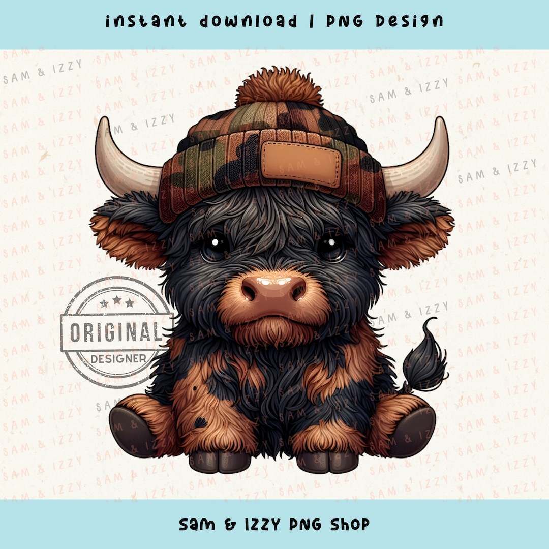 Highland Cow Png, Highland Cow Design, Cow Sublimation, Western Png ...