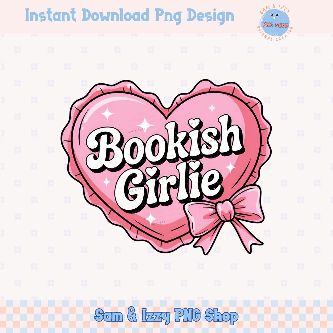 Bookish Girly Pillow Book Lover Gift Png Sublimation Design, Retro Just ...