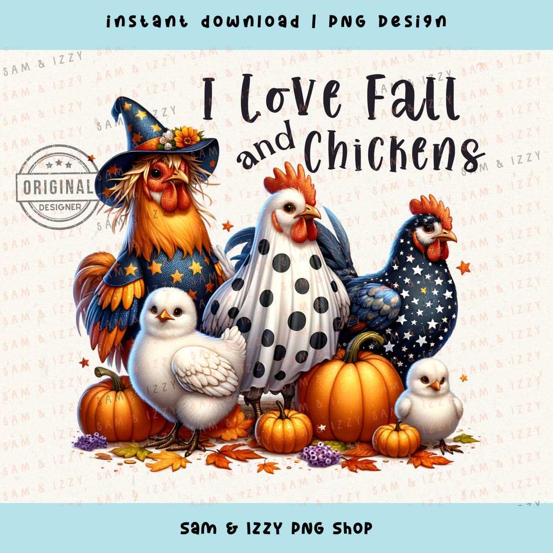 It's Fall Y'all Png, Halloween Chickens Png, Fall Animals Png, Farm ...