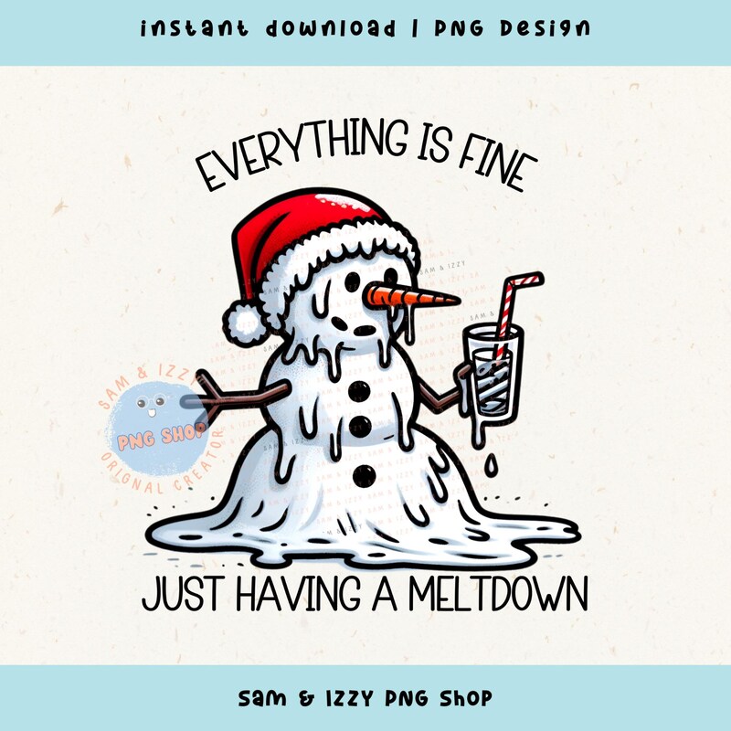 Snowman Having Meltdown - Etsy