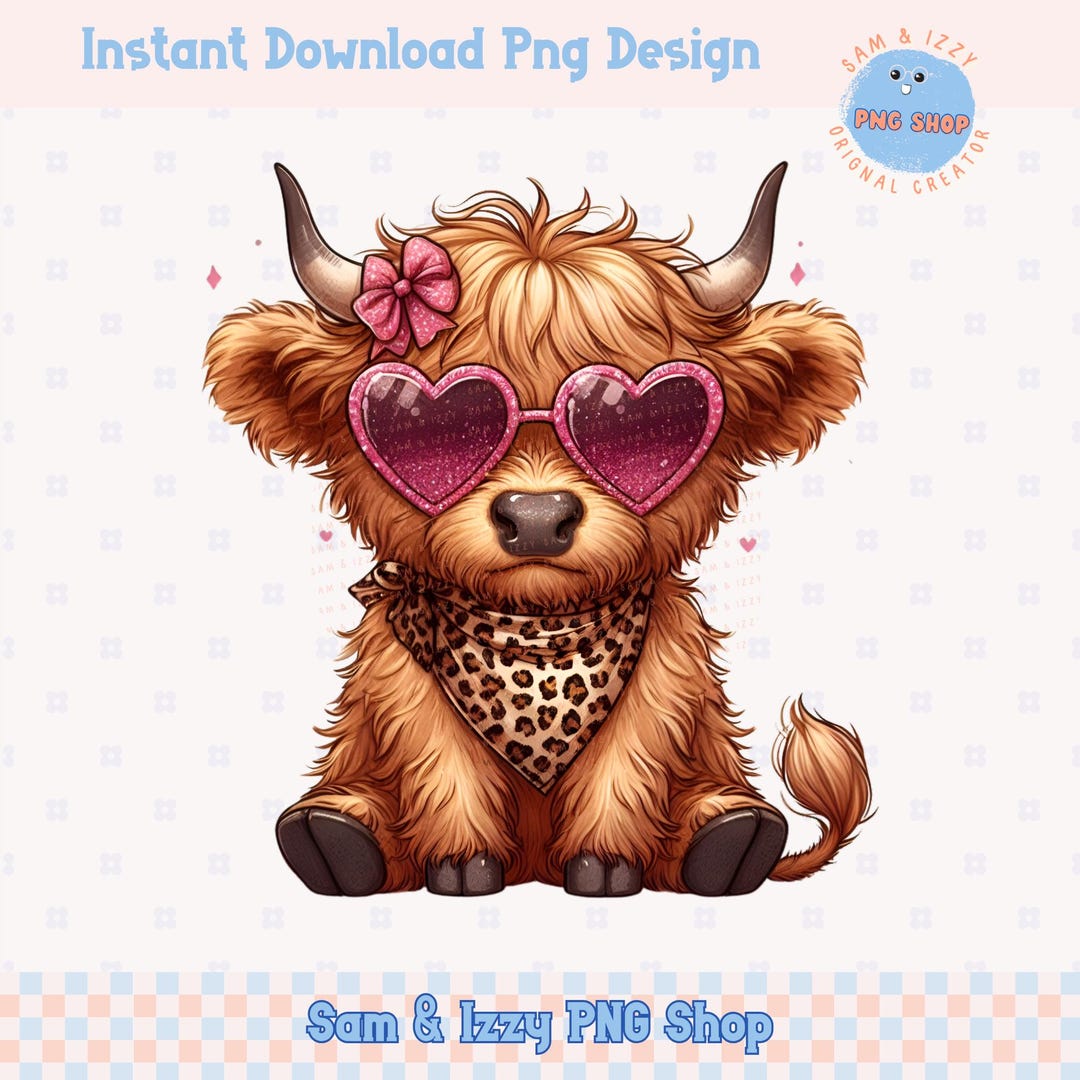 Heifer Valentine Png, Highland Cow Valentine Png, Bougie Girl, Western ...