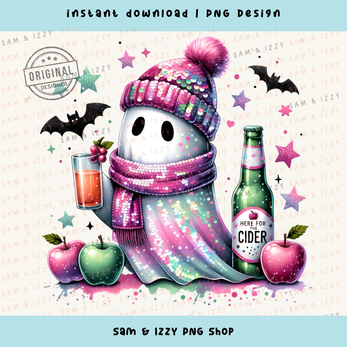 Here for the Cider Png, Apple Cider Season, Fall Sublimation, Cute ...