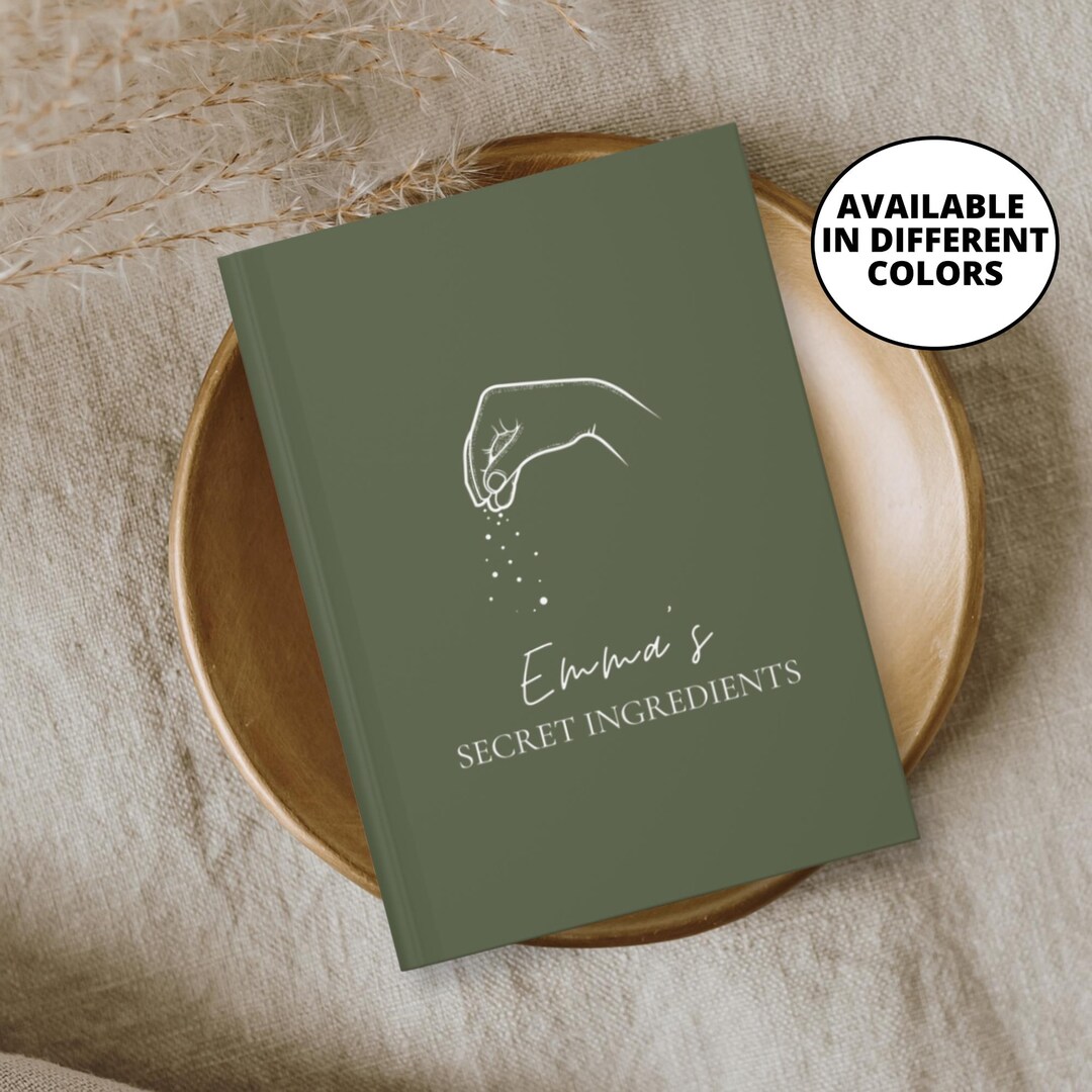 Personalized Recipe Journal, Custom Cooking Notebook, Personalized Name ...