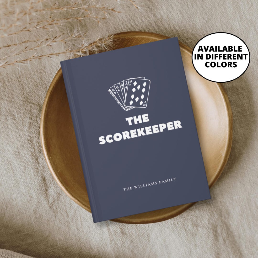 Game Night Score Book, Board Game Gift, Personalized Family Game Night ...