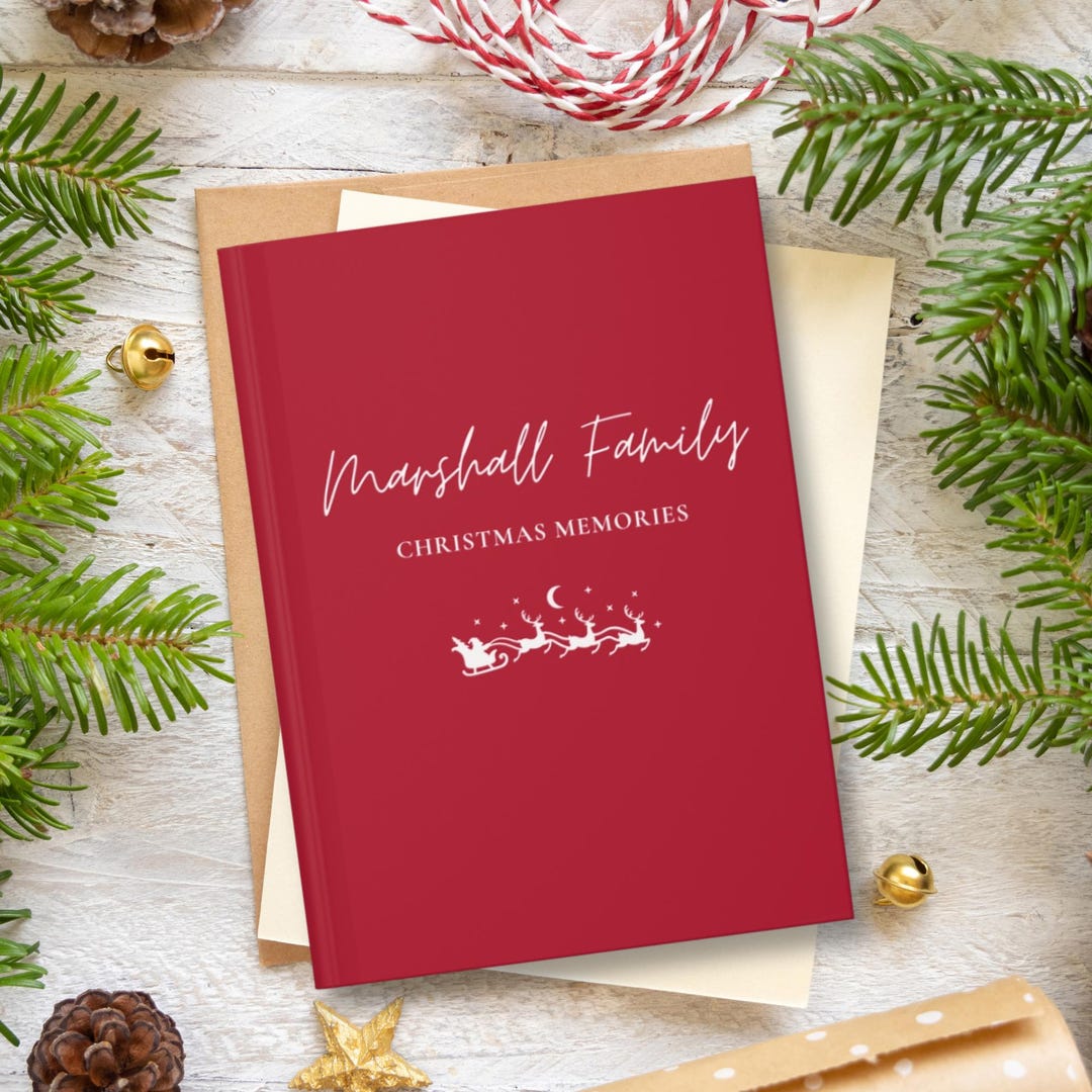 Custom Christmas Memory Book, Personalized Christmas Journal, Family ...