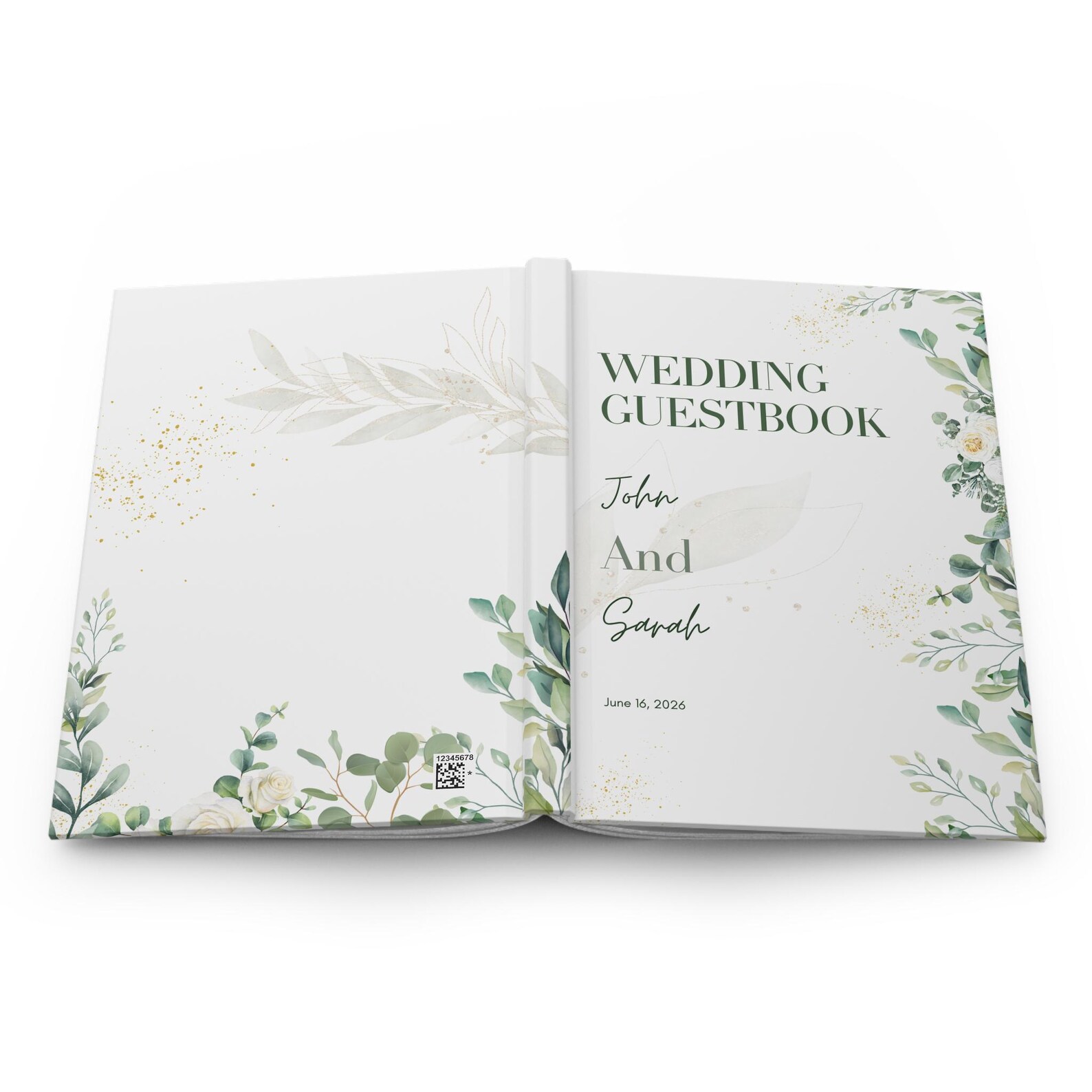Personalized Wedding Guest Book – Custom Guestbook, Modern Wedding Book ...