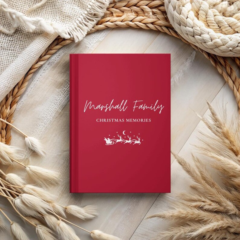 Custom Christmas Memory Book, Personalized Christmas Journal, Family ...